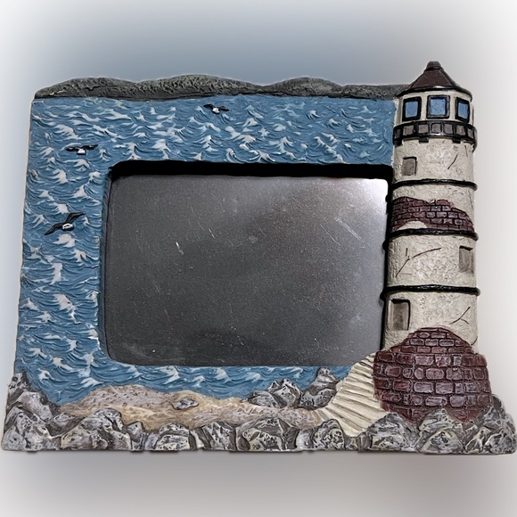 Accents | 3d Lighthouse Picture Frame Beach Ocean Shore Table Standing ...